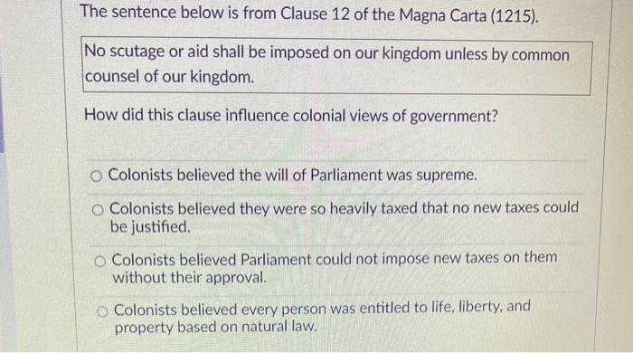The sentence below is from Clause 12 of the Magna | Chegg.com