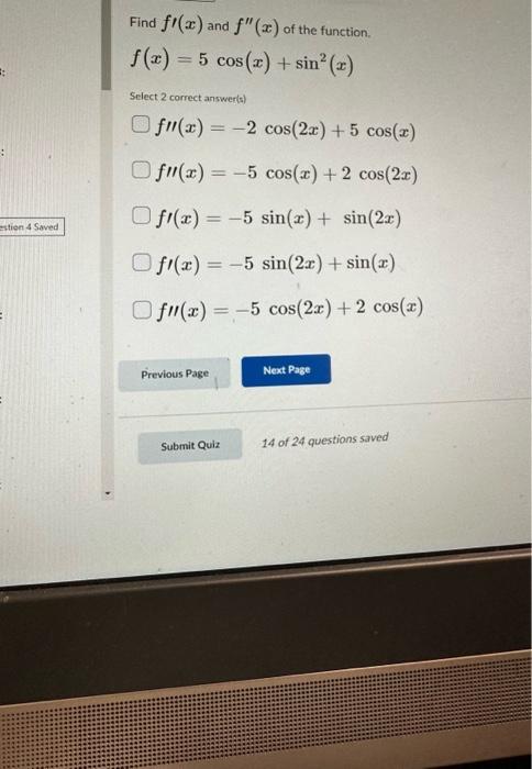 Solved Find f′(x) and f′′(x) of the function. | Chegg.com