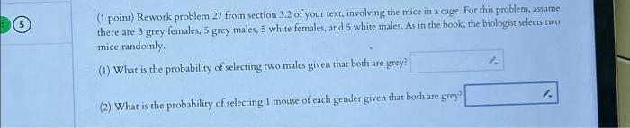 Solved (1 point) Rework problem 27 from section 3.2 of your | Chegg.com