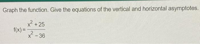 Solved Graph the function. Give the equations of the | Chegg.com