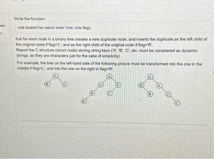 Solved ata X.. Write the function void double Tree (struct | Chegg.com