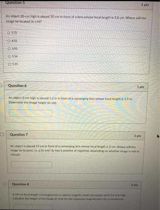Solved An object 20−cm high is placed 50 cm in front of a | Chegg.com