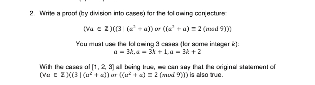 Write a proof (by division into cases) ﻿for the | Chegg.com