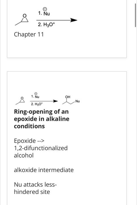 Ring-opening of an epoxide in alkaline conditions | Chegg.com