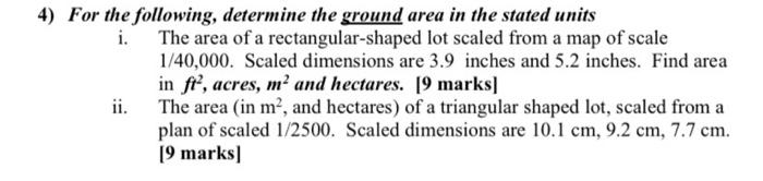 Solved 4) For the following, determine the ground area in | Chegg.com