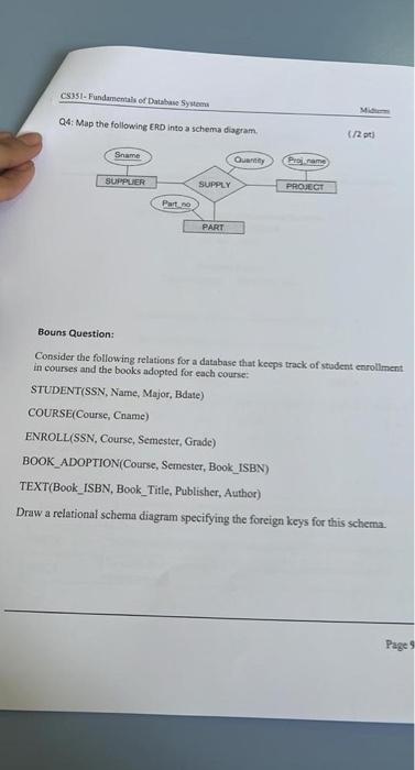 Midterm Q3: Consider a MOVIE database in which data | Chegg.com
