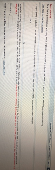 Solved CALCULATOR FULL SCREEN PRINTER VERSiON BACK NEXT | Chegg.com