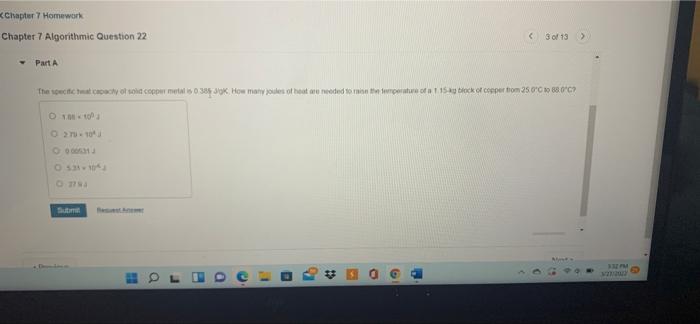 Solved Chapter 7 Homework Chapter 7 Algorithmic Question 22 | Chegg.com