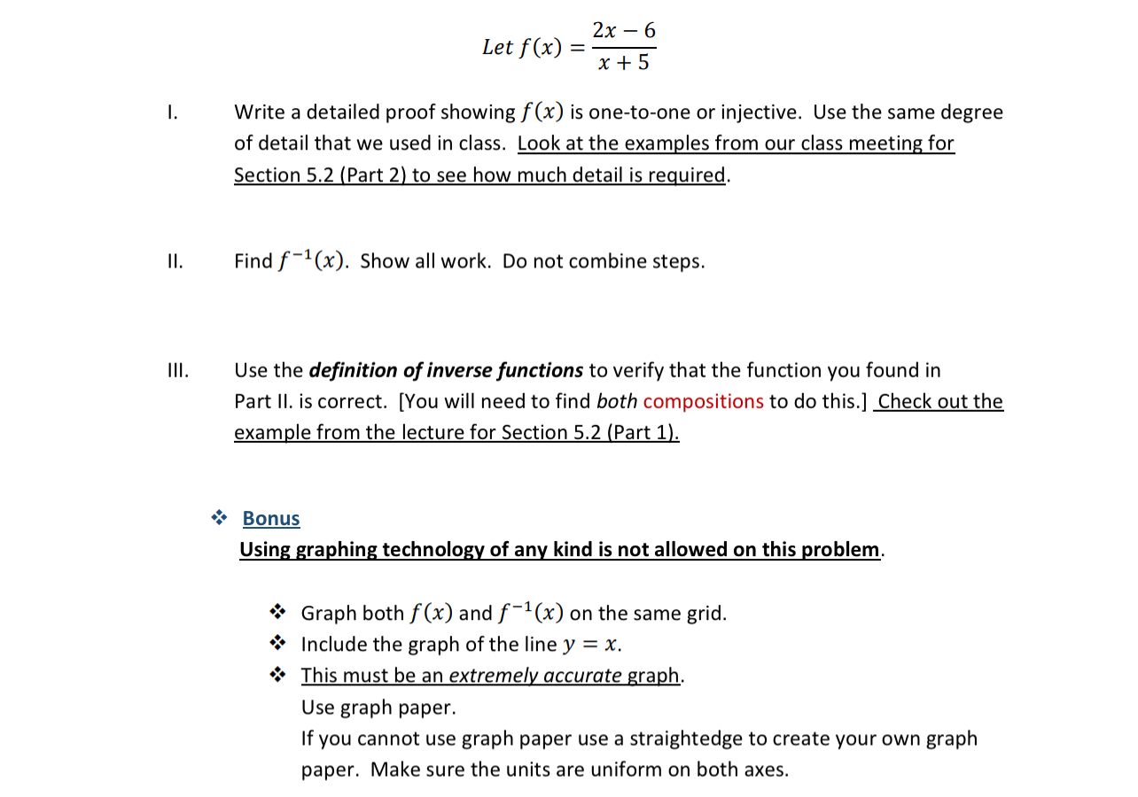 Solved Let f(x)=2x-6x+5I. Write a detailed proof showing | Chegg.com
