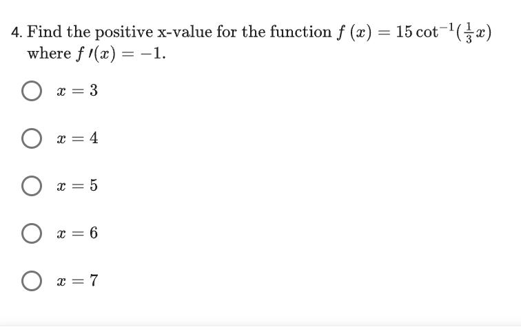 Solved Find the positive x-value for the function | Chegg.com