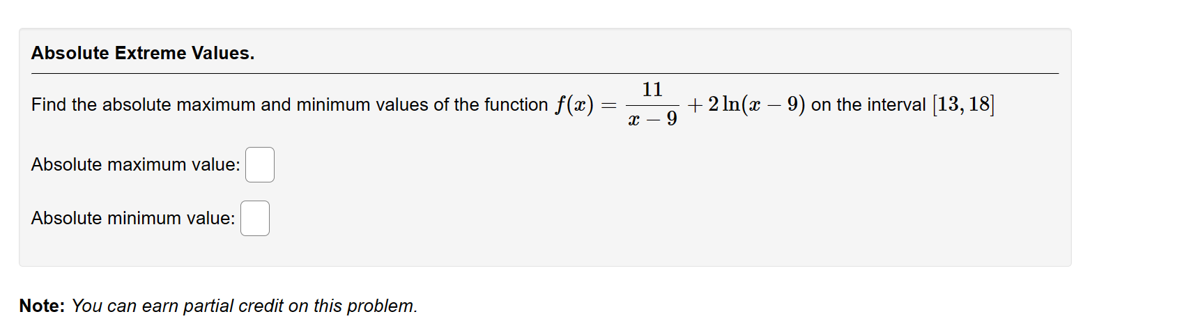 Solved Absolute Extreme Values.Find the absolute maximum and | Chegg.com