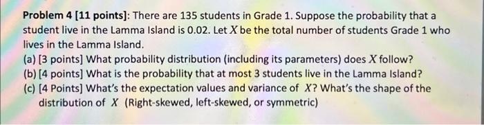 Solved Problem 4 [11 points]: There are 135 students in | Chegg.com