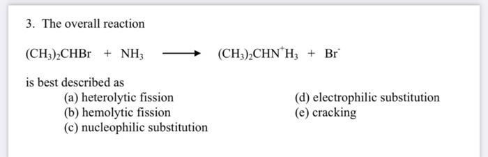 Solved 3. The overall reaction | Chegg.com
