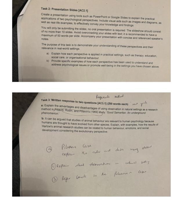 Task 2: Presentation Slides [AC2.1] Create a | Chegg.com