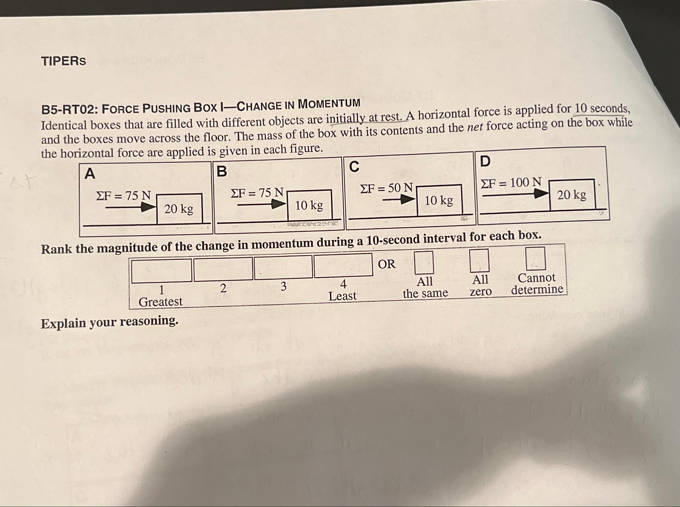 Solved TIPERSB5-RT02: FORCE PUSHING BOX I-CHANGE IN | Chegg.com