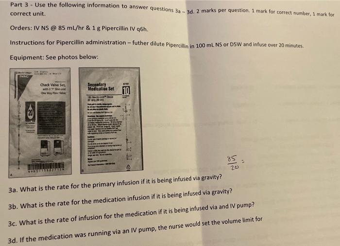 Part 3 - Use the following information to answer | Chegg.com