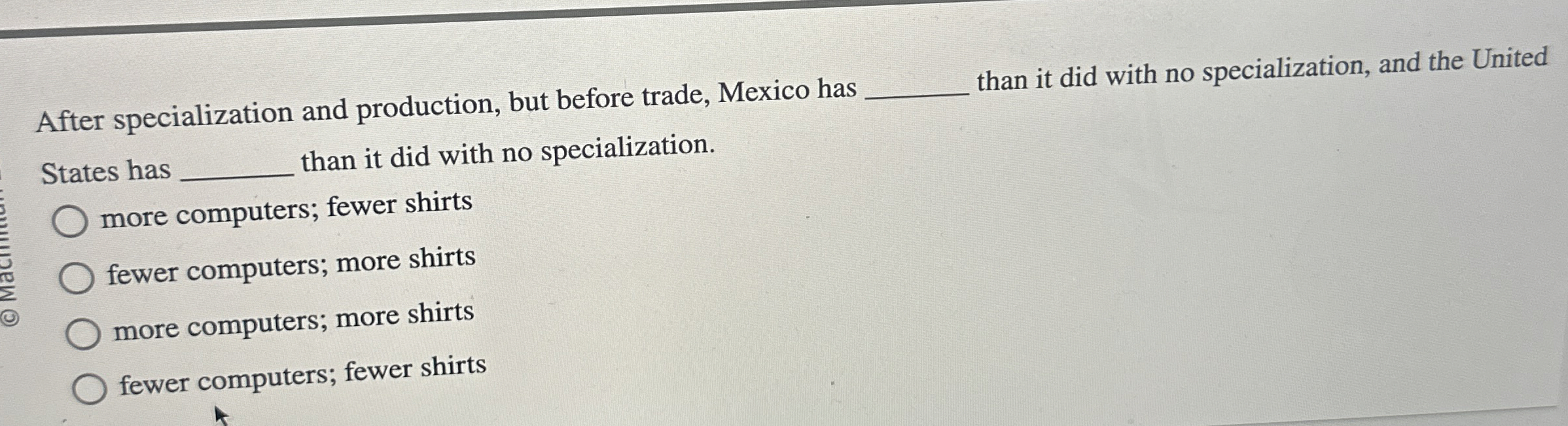 Solved After specialization and production, but before | Chegg.com