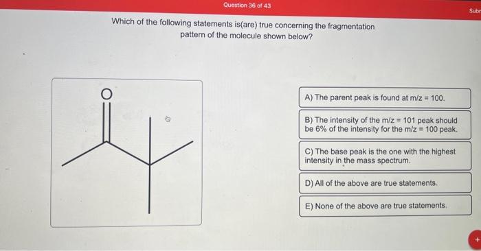 Solved What name is given to the fragmentation pattern shown | Chegg.com