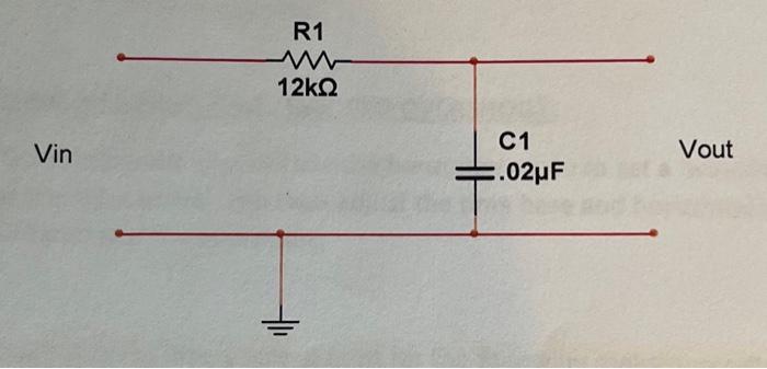 Solved Vin Vouta) Calculate tau (τ) and the frequency for a | Chegg.com