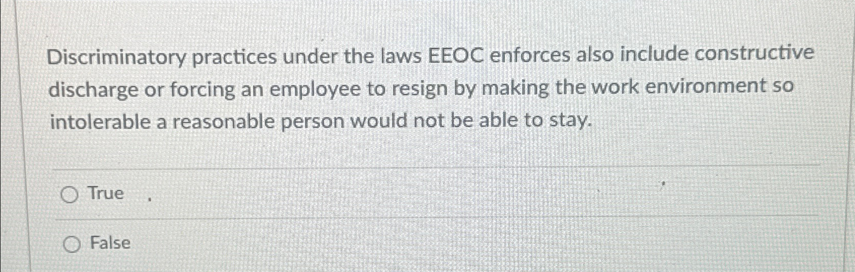 Solved Discriminatory practices under the laws EEOC enforces | Chegg.com