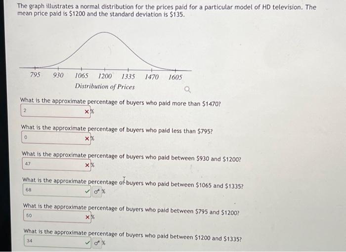 Solved The graph illustrates a normal distribution for the | Chegg.com