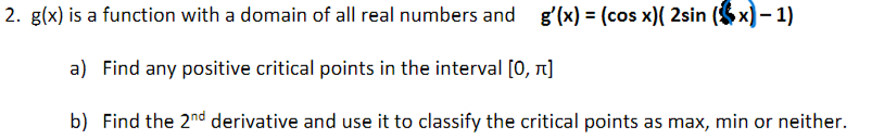 g(x) ﻿is a function with a domain of all real numbers | Chegg.com