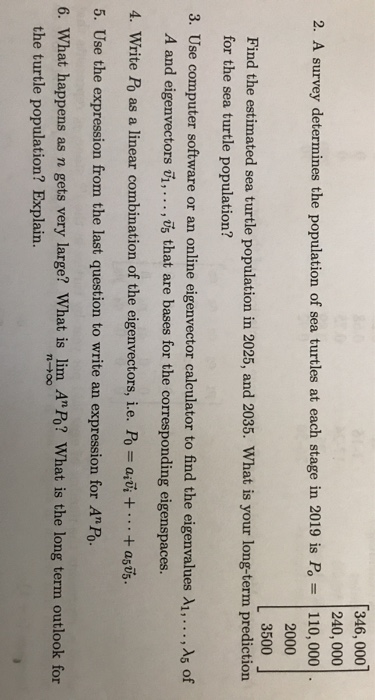 Lefkovitch Matrix Models Unlike Leslie matrix models, | Chegg.com