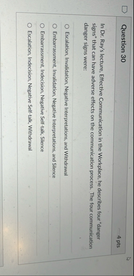 Solved Question 304 ﻿ptsIn Dr. ﻿Ray's lecture, Effective | Chegg.com