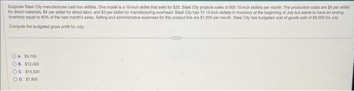 Solved 5 Suppose Kitchen Helpers manufactures cost iron | Chegg.com