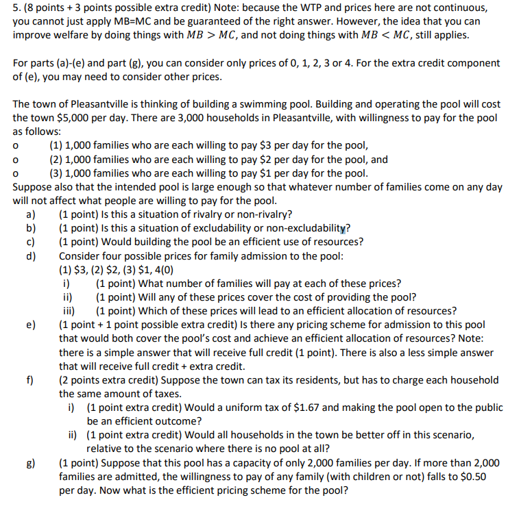 5. (8 points +3 points possible extra credit) | Chegg.com 5. (8 points +3 points possible extra credit) | Chegg.com