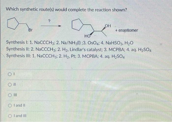 Solved I know I is an answer, but can III work ad well? | Chegg.com