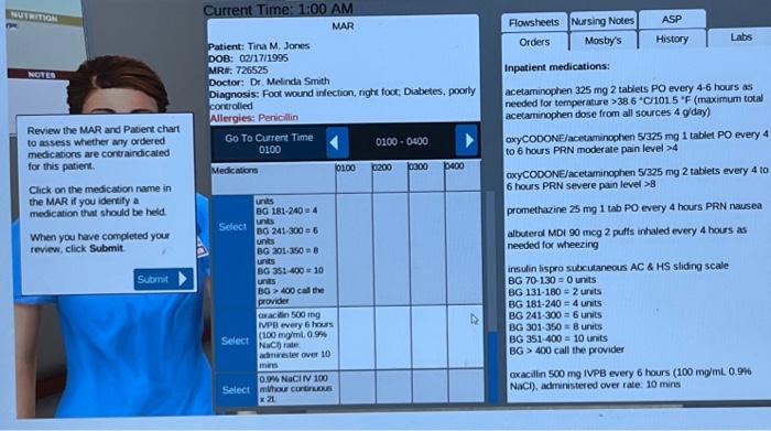 Review the MAR and Patient chart to assess whether | Chegg.com