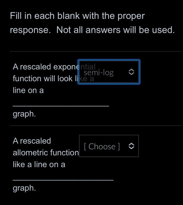 Solved A rescaled allometric function like a line on a | Chegg.com
