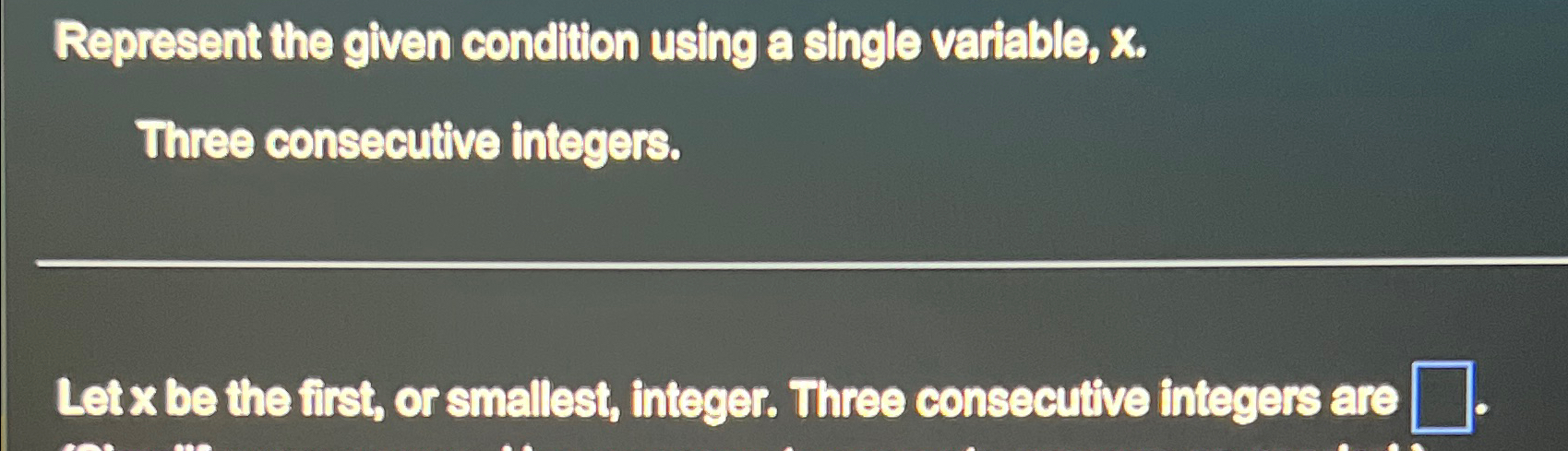 Solved Represent the given condlition using a single | Chegg.com