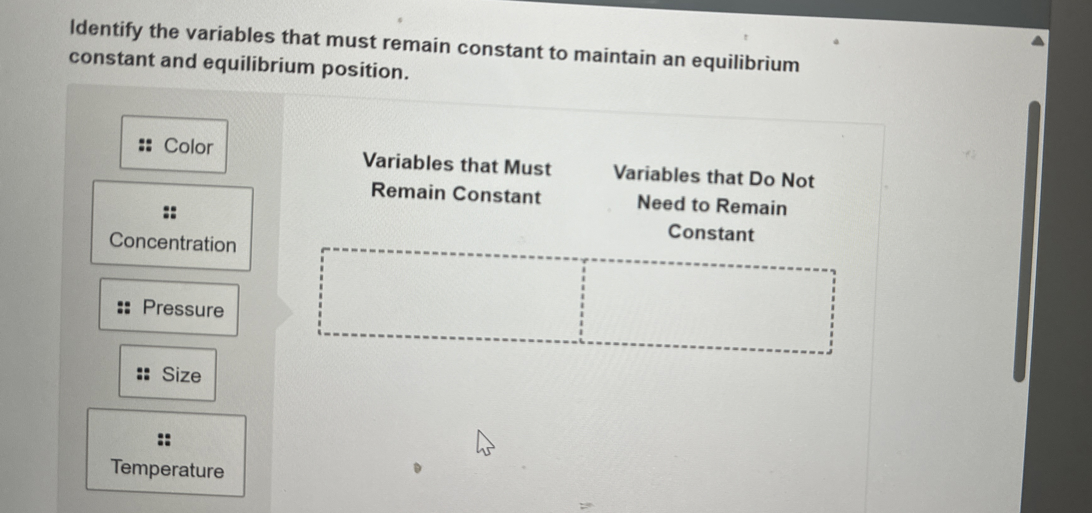 Identify the variables that must remain constant to | Chegg.com