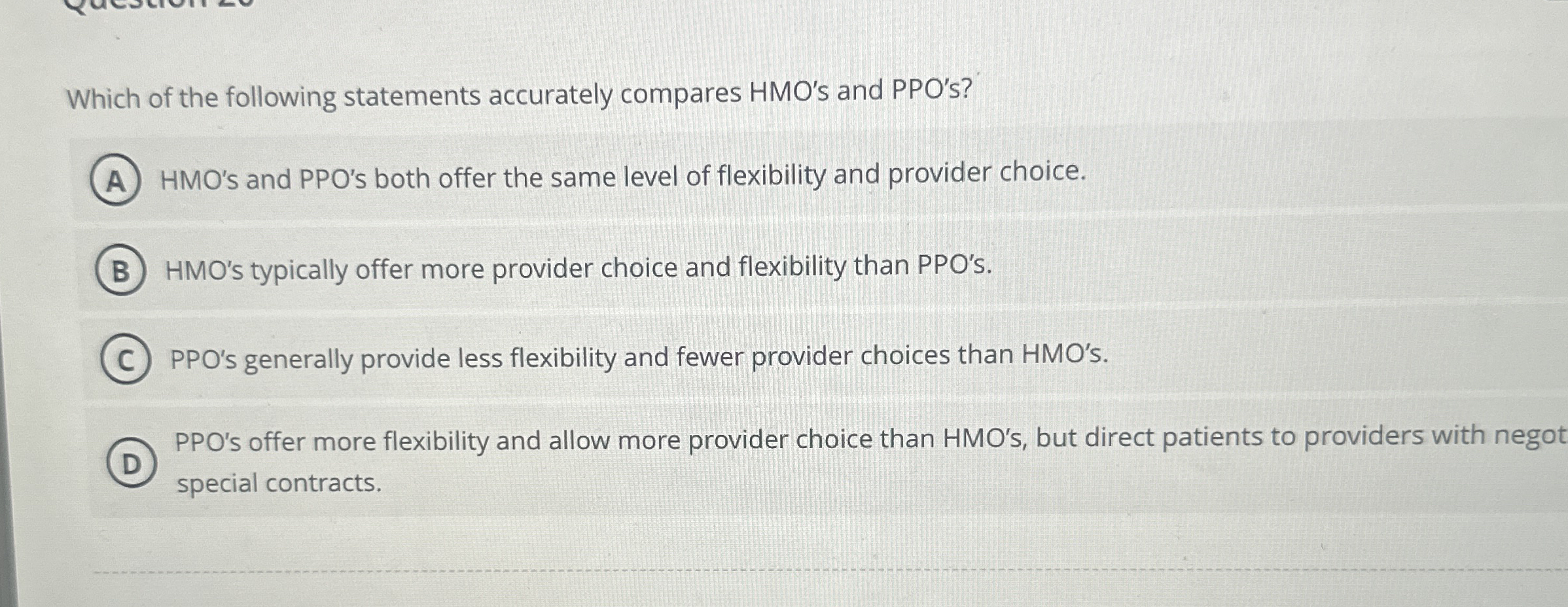 Solved Which of the following statements accurately compares | Chegg.com