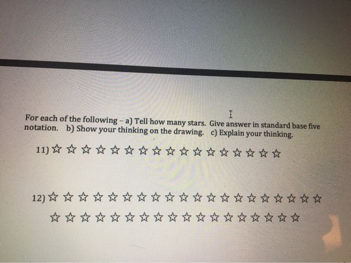 Solved For each of the following -a) Tell how many stars. | Chegg.com