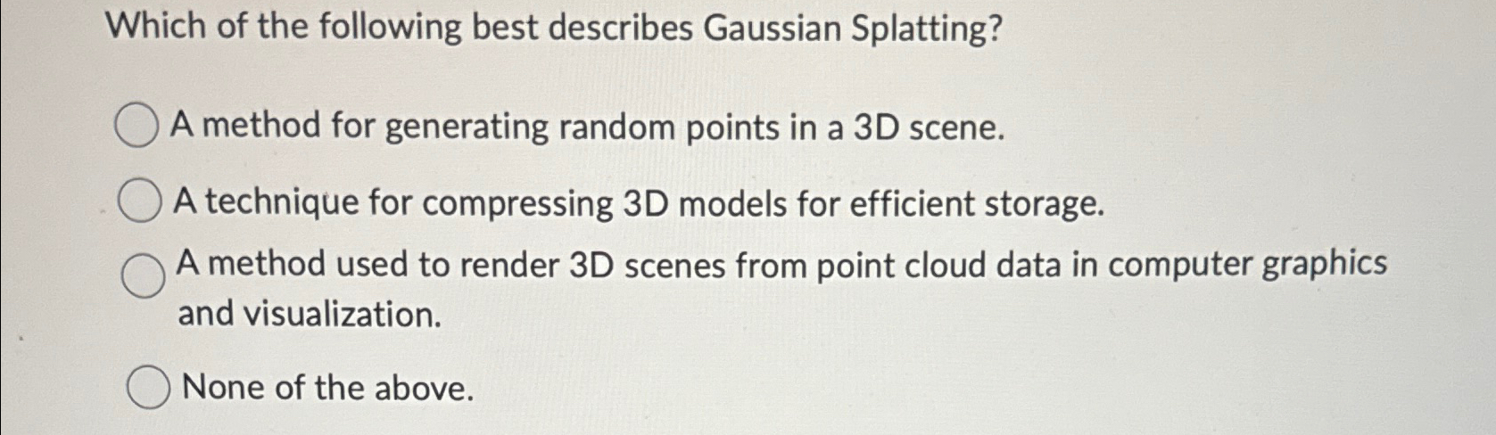 Solved Which of the following best describes Gaussian | Chegg.com