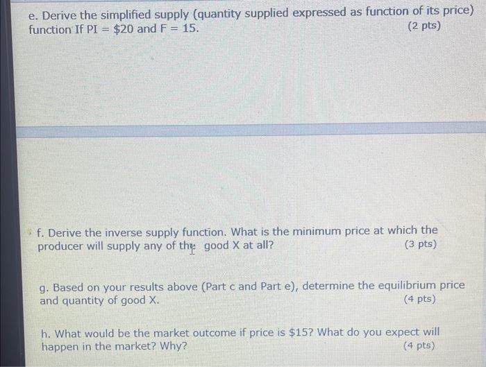 Solved 6. Consider that the general demand function for a | Chegg.com