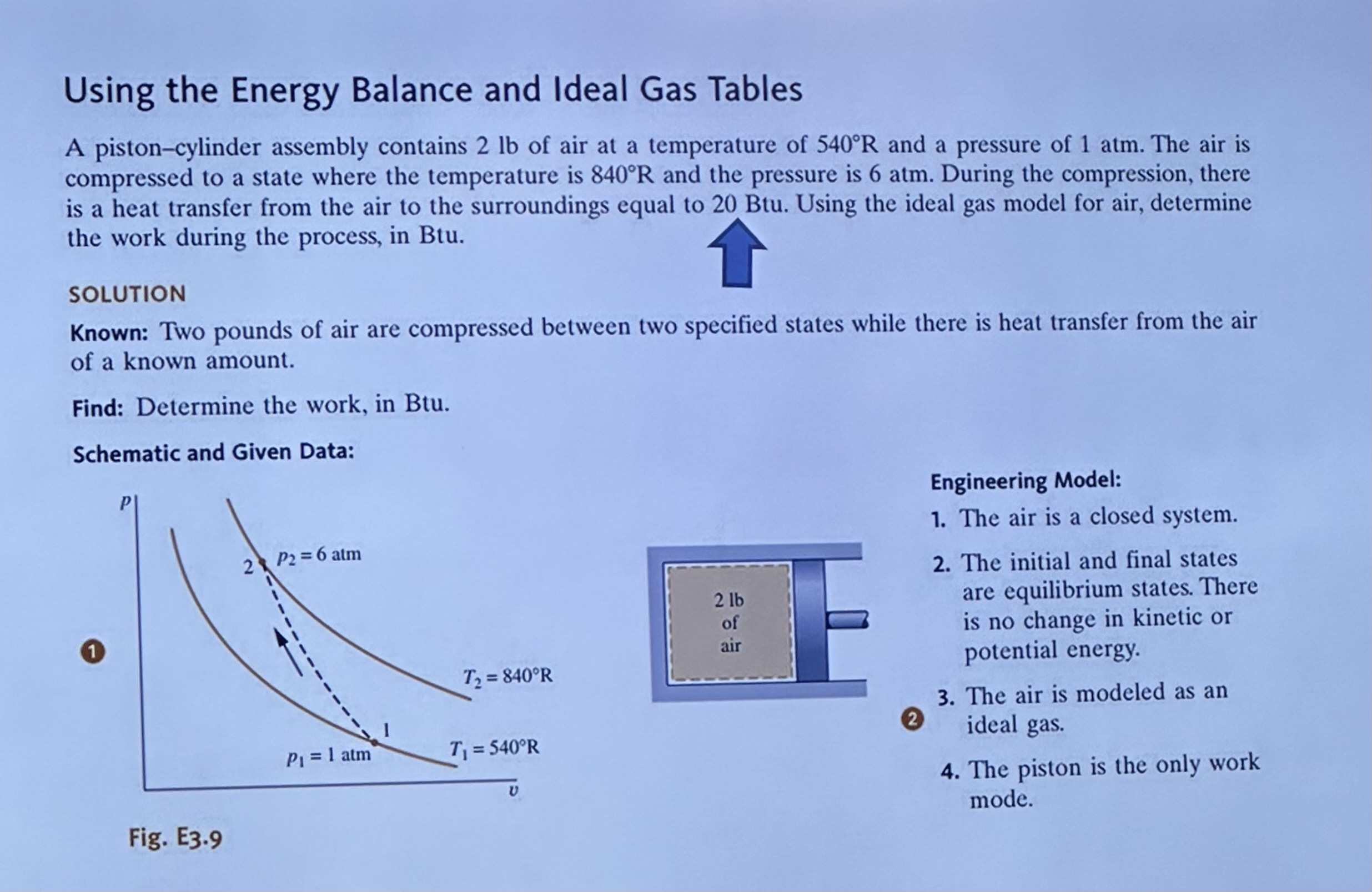 Using the Energy Balance and Ideal Gas TablesA | Chegg.com