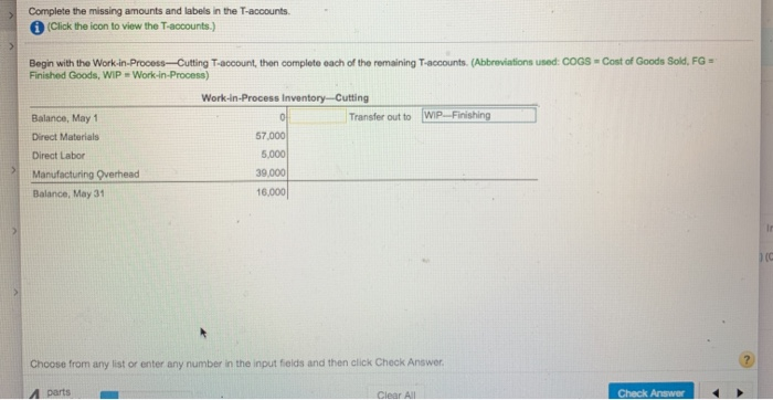 Solved Complete the missing amounts and labels in the | Chegg.com