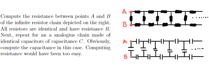 Solved Compute the resistance between points A and Bof the | Chegg.com