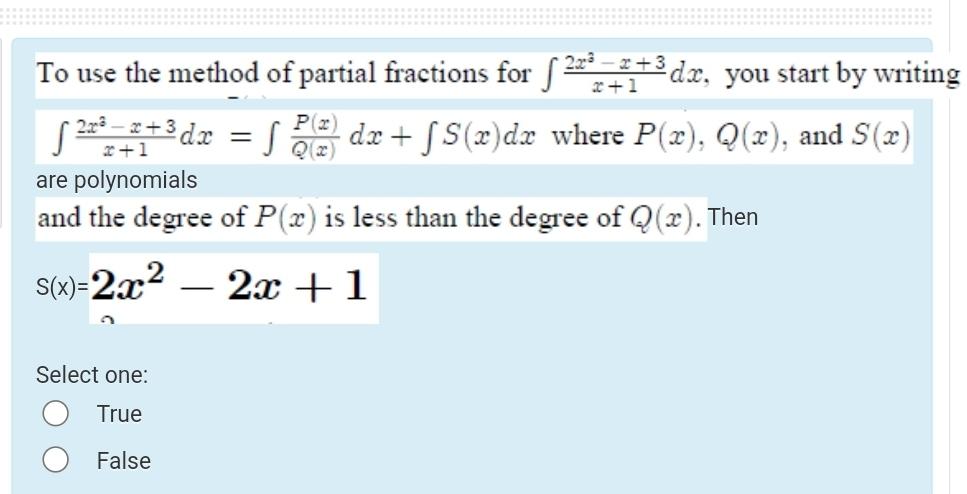 Solved To use the method of partial fractions for | Chegg.com
