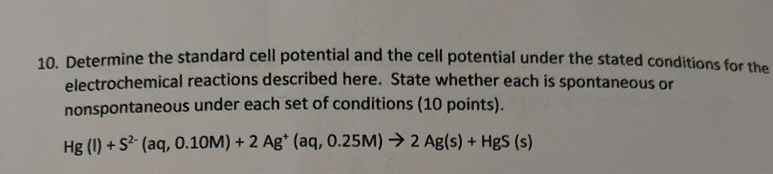 Solved Determine the standard cell potential and the cell | Chegg.com