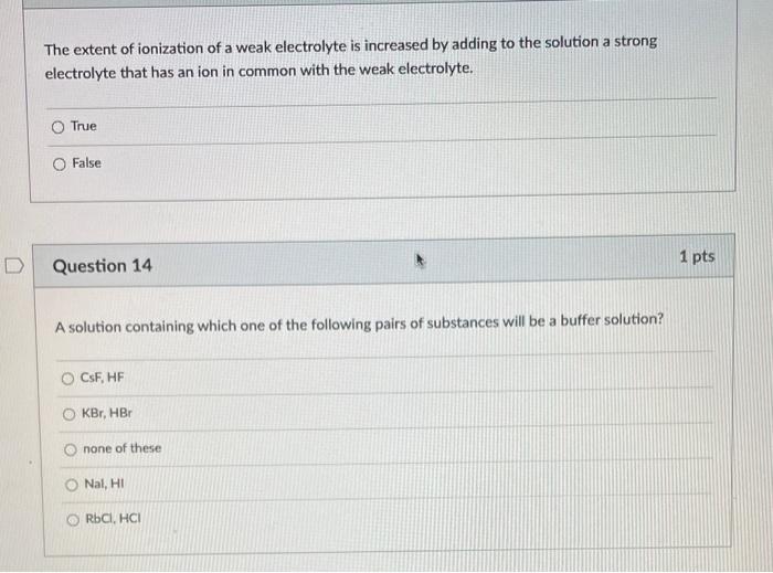 [Solved]: The extent of ionization of a weak electrolyte is