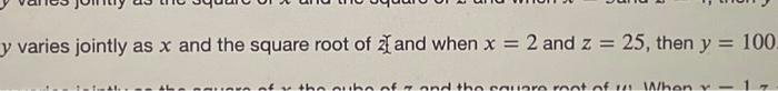 Solved varies jointly as x and the square root of 2 and when | Chegg.com
