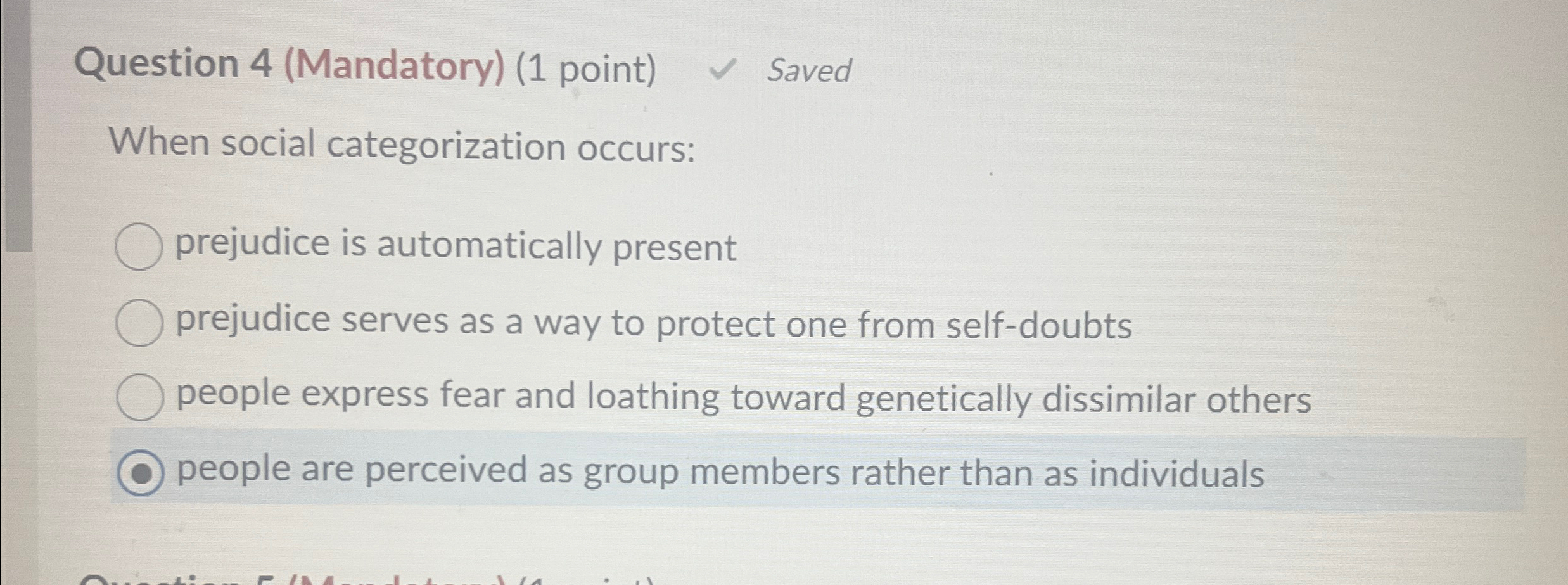 Solved Question 4 (Mandatory) (1 ﻿point)SavedWhen social | Chegg.com