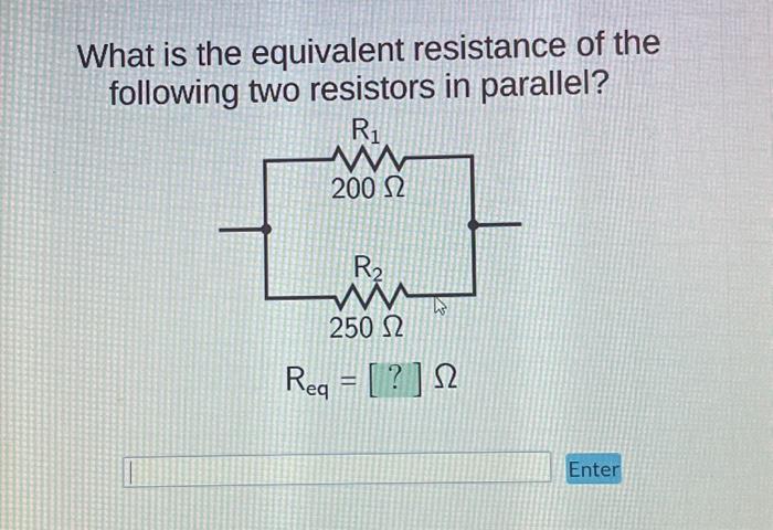 Solved What is the equivalent resistance of the following | Chegg.com
