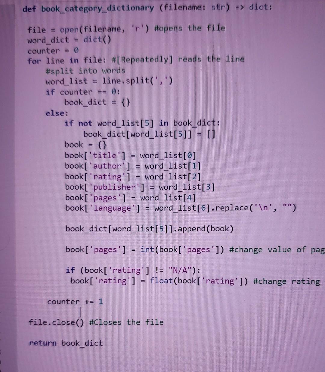 Solved Function 7: get_books_by_publisher Use the function | Chegg.com