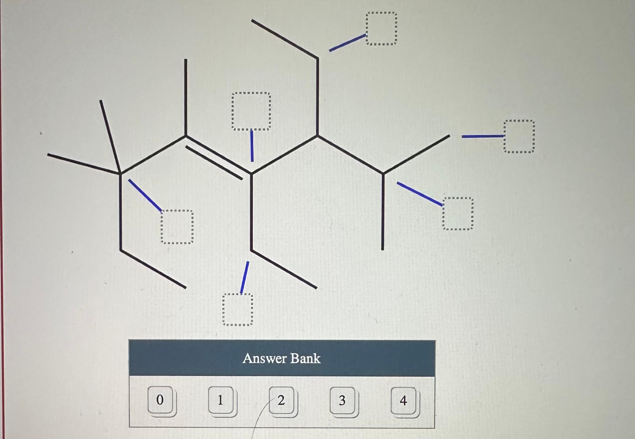 Solved Identify the number of hydrogen atoms on the | Chegg.com